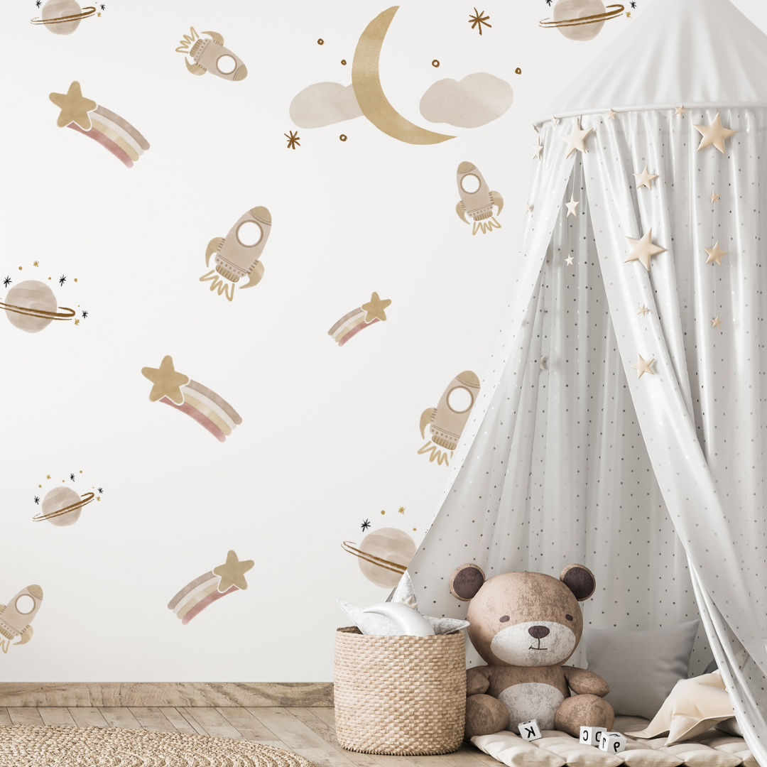 Luma | Wall decals | Spaceship and Star Wall Decals – LUMA Walls & Decor